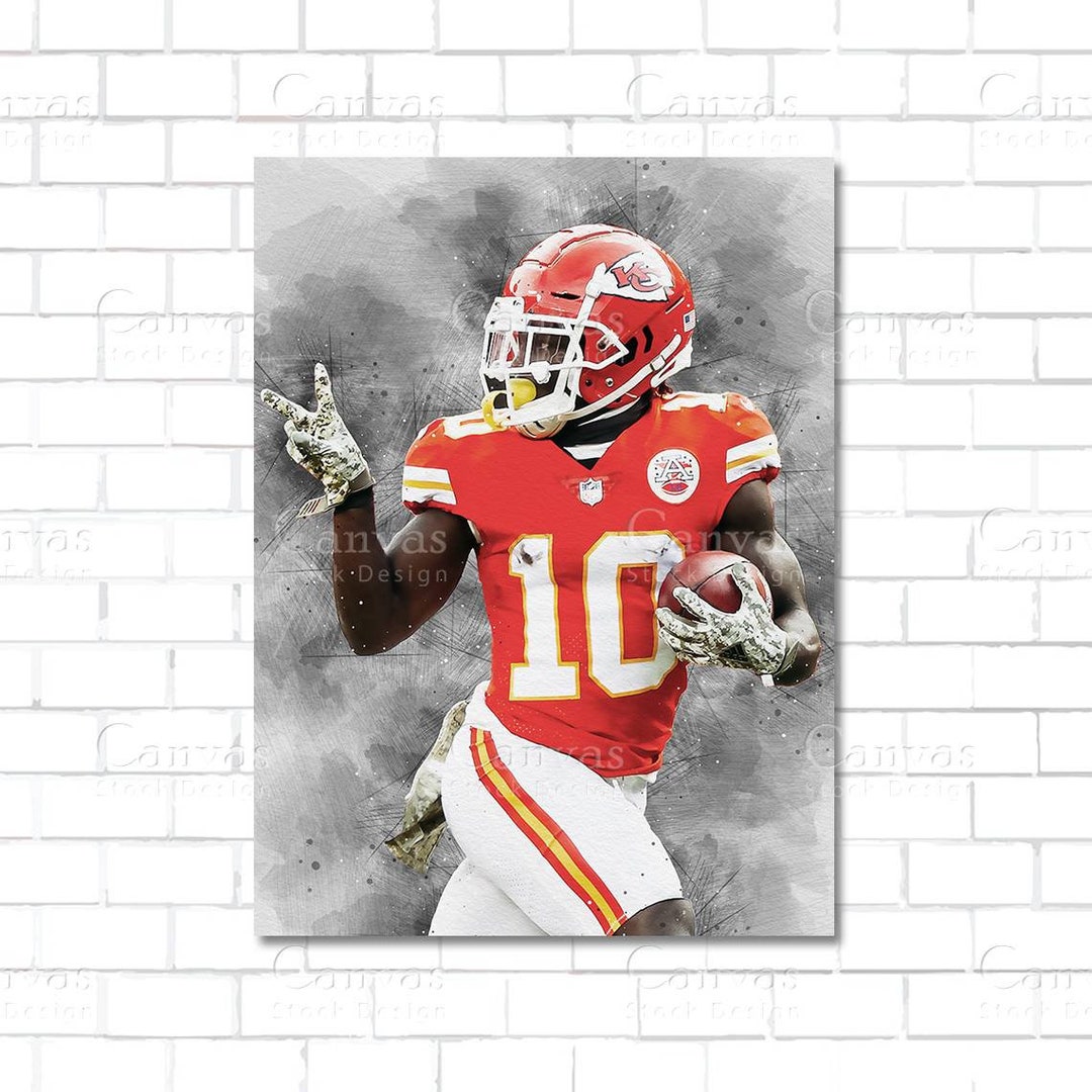 Tyreek Hill Poster Canvas Frame, Kids Wall Decor, Football Fan, Man ...