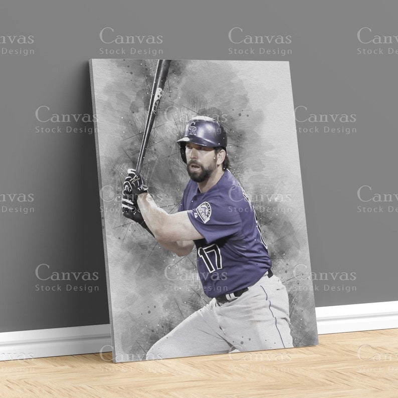 Todd Helton Celebration Rockies Poster, Canvas Frame, Kids Wall Decor ...