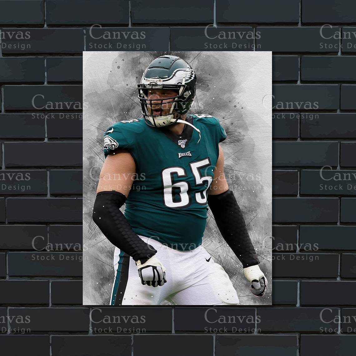 Lane Johnson Poster Philadelphia Eagles Canvas Frame Kids - Etsy.de