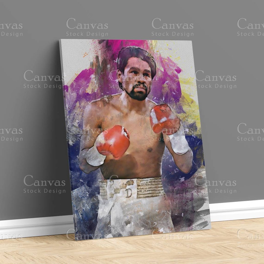 Roberto Duran Poster, Canvas Wrap, Boxing Framed, Sports Wall Art, Man ...