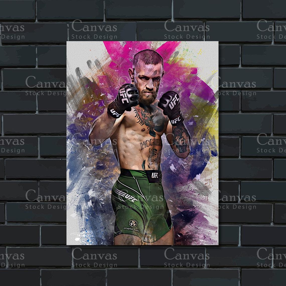 Conor Mcgregor Champion UFC MMA Poster, Canvas Frame, Kids Wall Decor ...