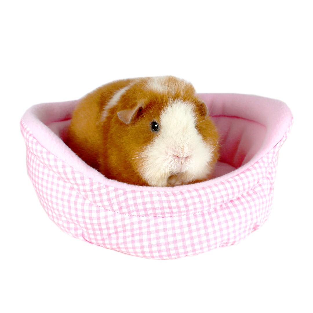 Guinea Pig Pink Gingham Pattern Cuddle Cup Bed With Zorb Inside Guinea ...
