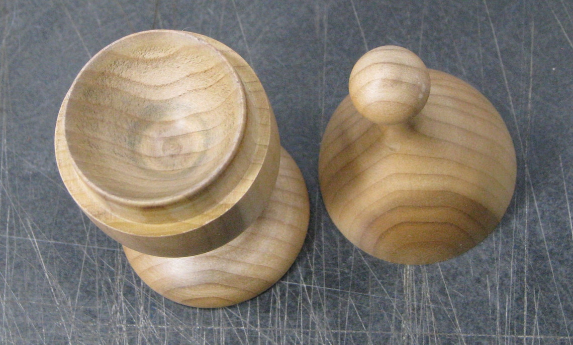 Turned Wood Box of White Ash (3) - Etsy