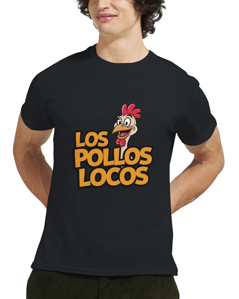 Funny Los Pollos Locos T-shirt - Crazy Chicken Design - Etsy
