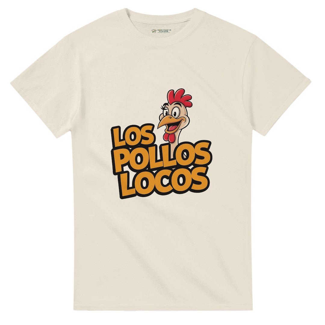 Funny Los Pollos Locos T-shirt - Crazy Chicken Design - Etsy