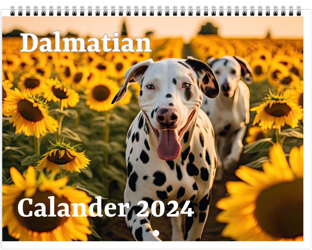 Dalmatian Dogs Calendar 2024 Dalmation Wall Calendar US & CA - Etsy