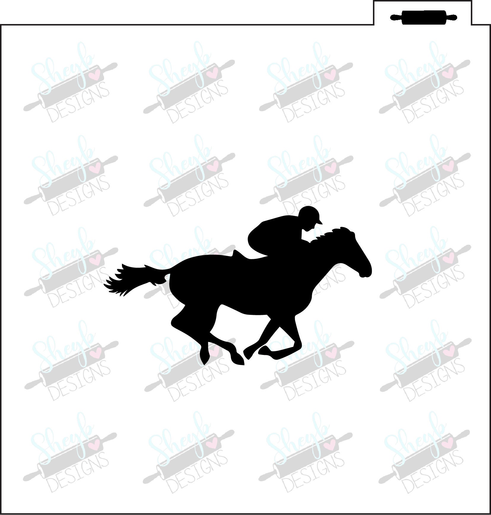 Horse Jumping Stencil