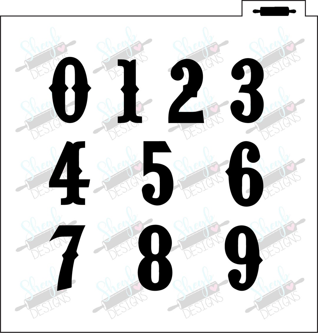 Circus Numbers Stencil - Etsy
