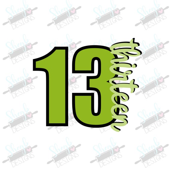 Lettered Thirteen Cookie Cutter - Etsy