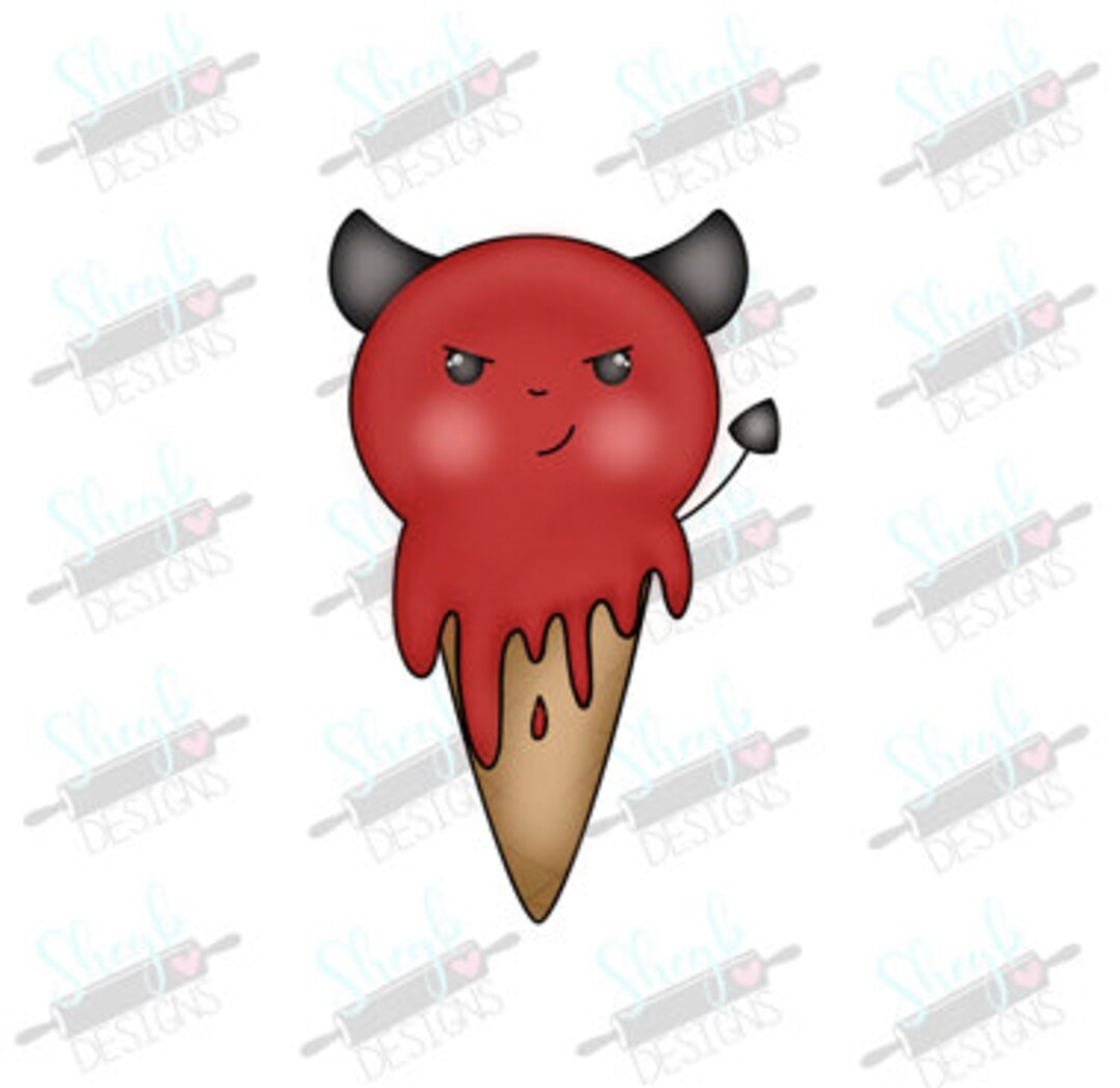 Devil Ice Cream Cookie Cutter - Etsy