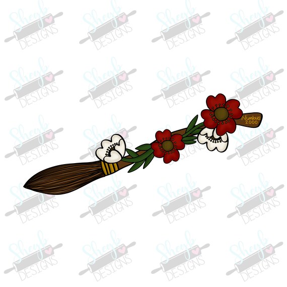 Floral Wizard Broom Cookie Cutter - Etsy