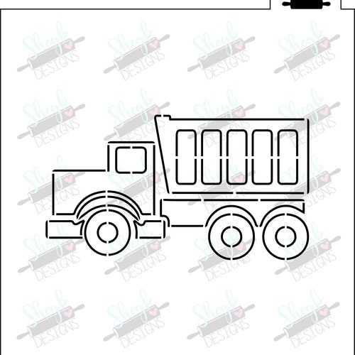 Construction Stencil Bundle Dump Truck Bulldozer | Etsy
