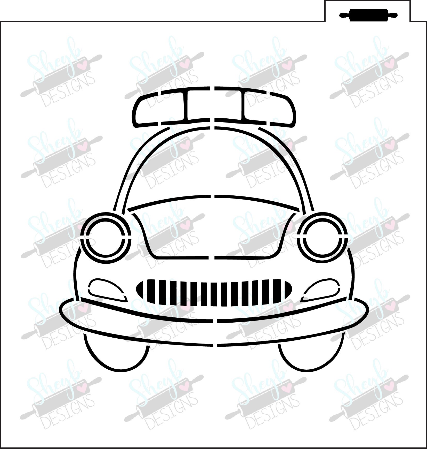 Police Car PYO Stencil - Etsy