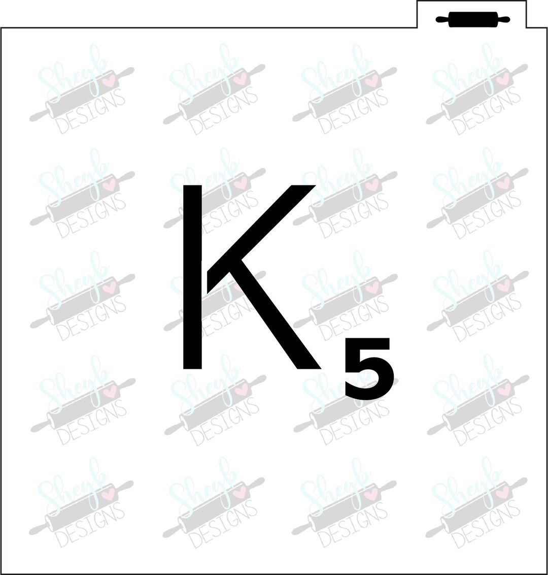 Scrabble K Stencil - Etsy