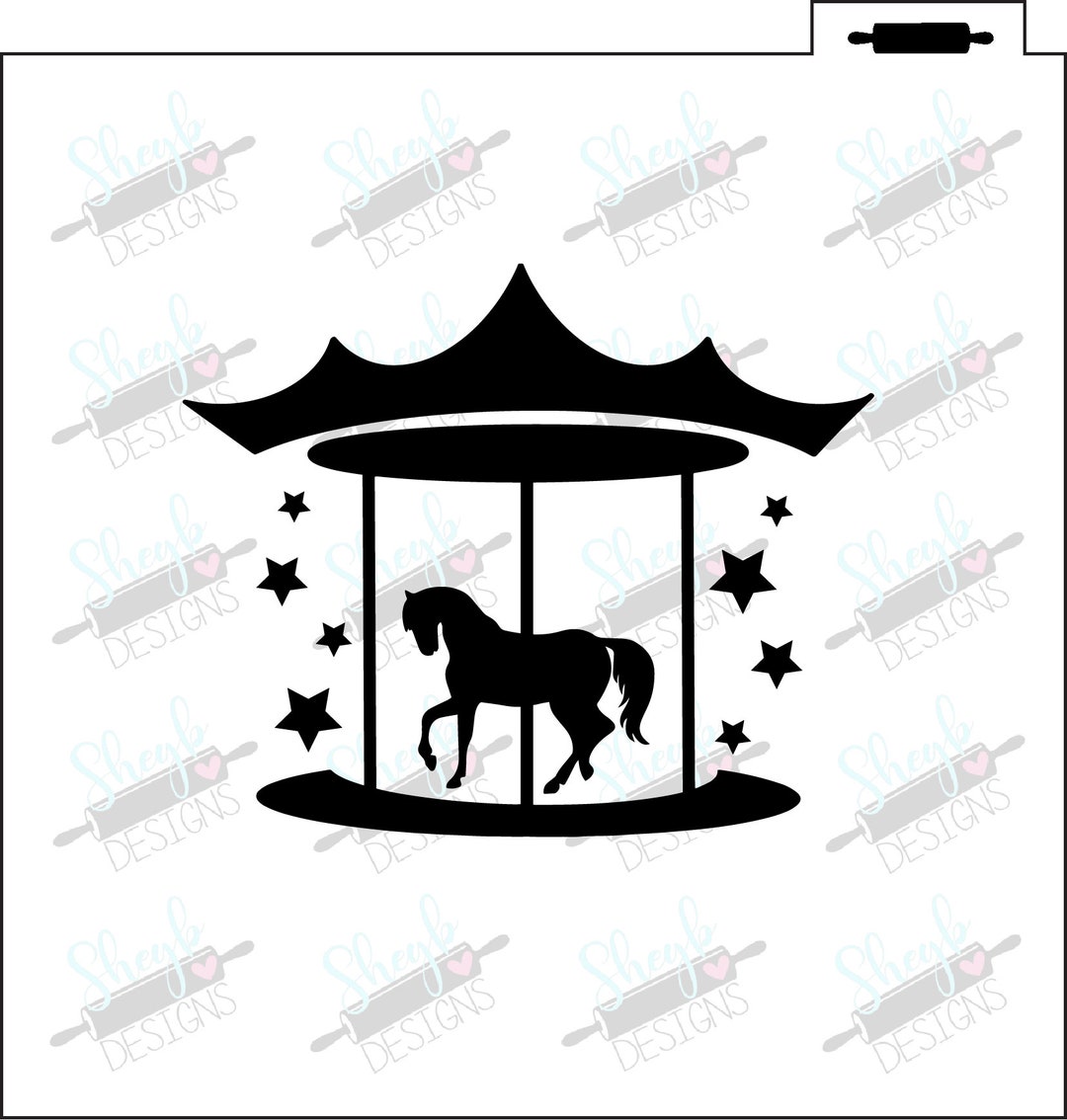 Carousel Stencil - Etsy