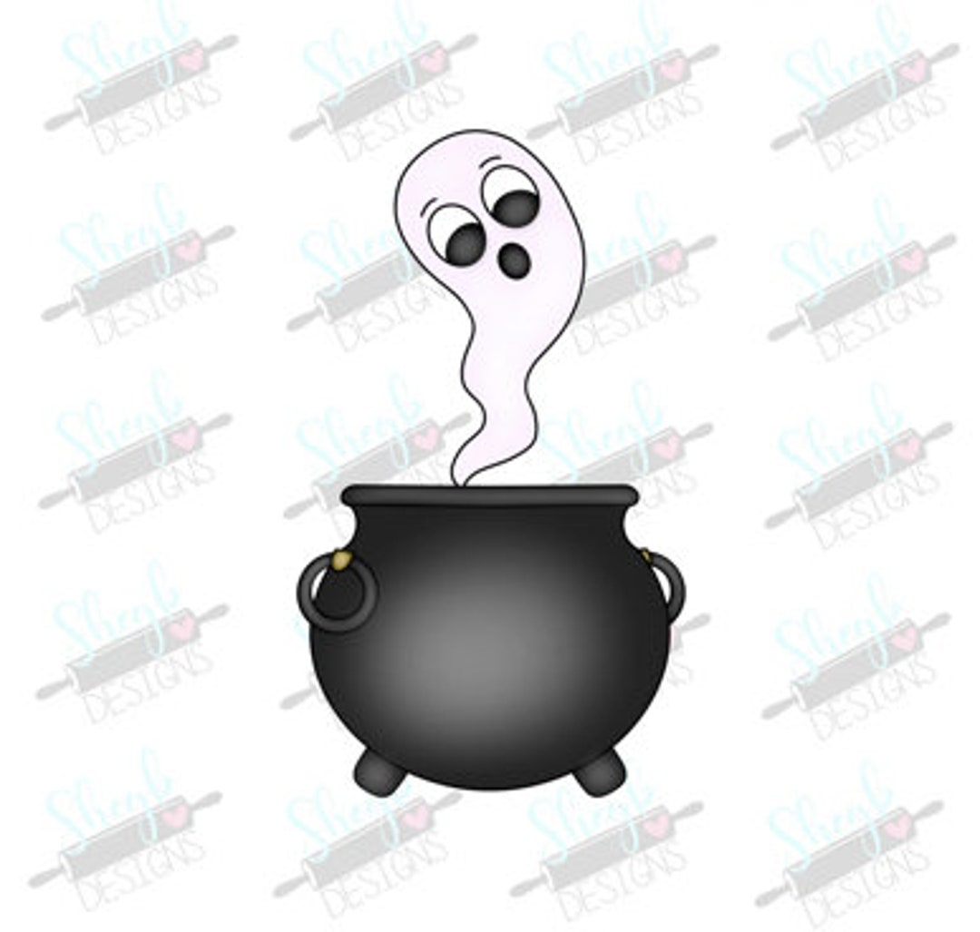 Ghost Cauldron Cookie Cutter - Etsy