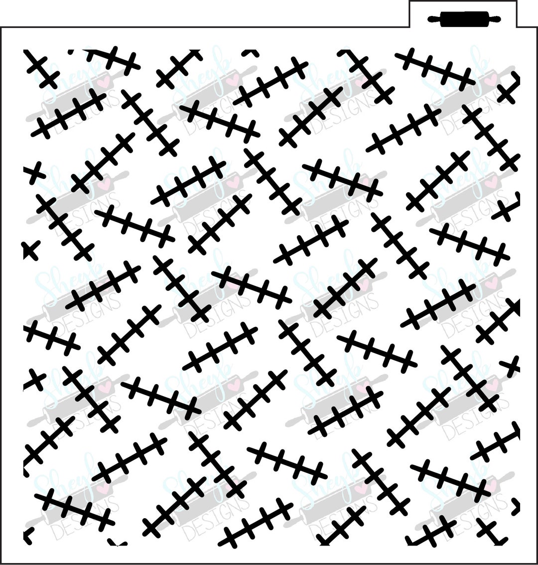 Stitches Background Stencil - Etsy