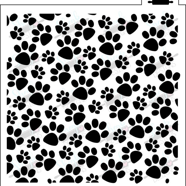 Mini Paw Print Stencil - Etsy