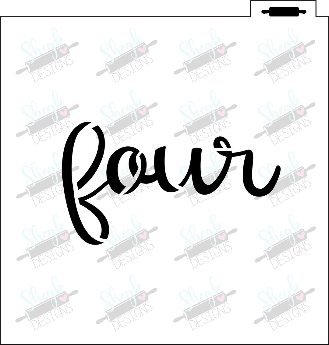 Lettered Four 4 in Stencil - Etsy