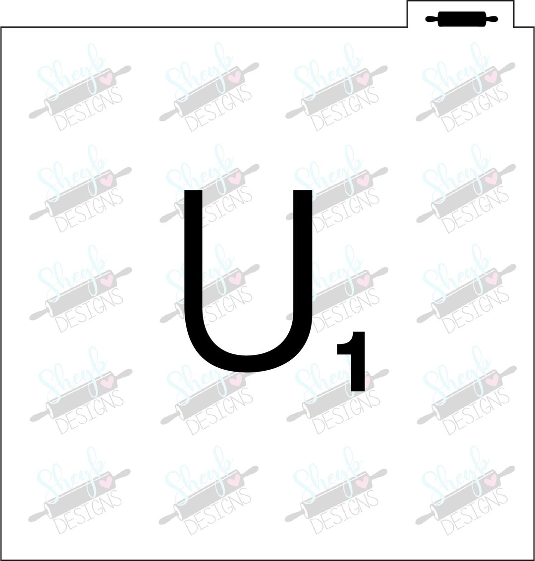 Scrabble U Stencil - Etsy