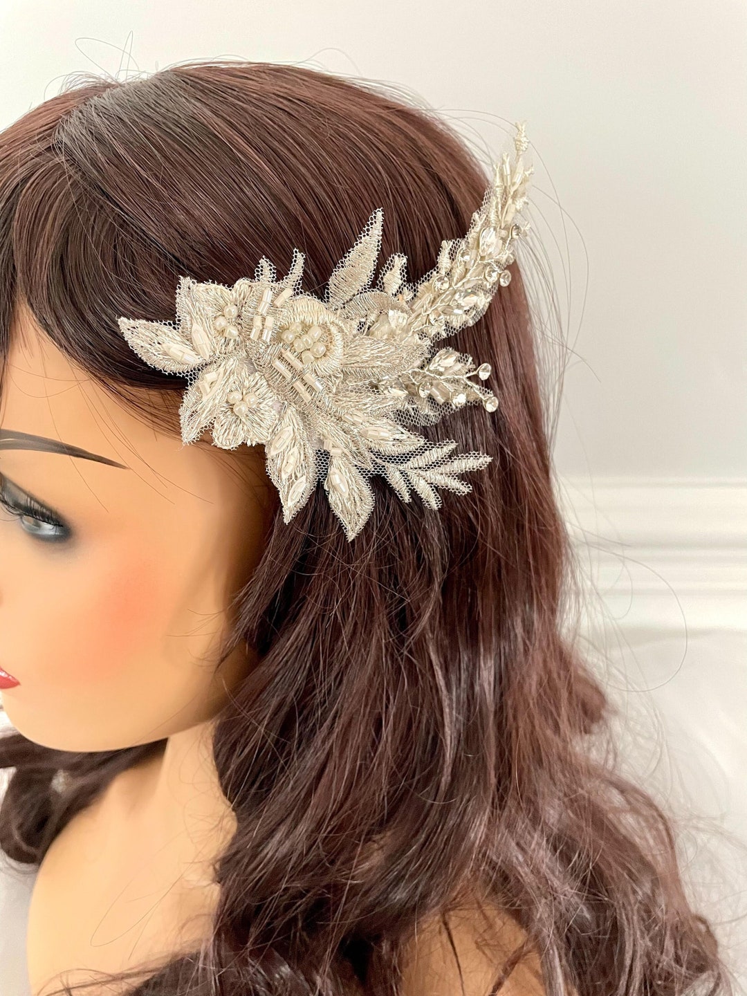 Gold Bridal Headpiece, 1920 Bride, Hair Comb Gold, Bridal Belt Gold ...