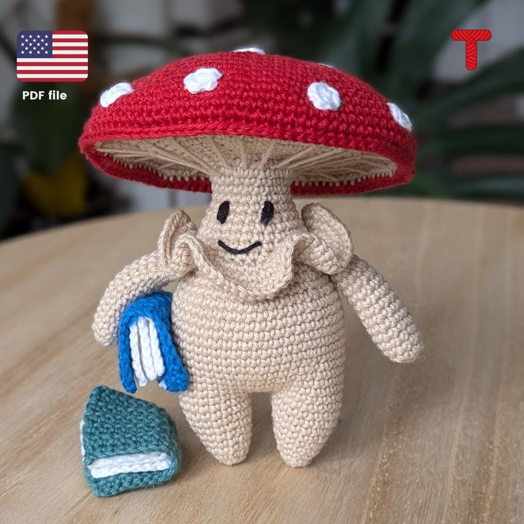 Cute Fly Agaric, Crochet Pattern, PDF Pattern, Crochet Fly Agaric ...