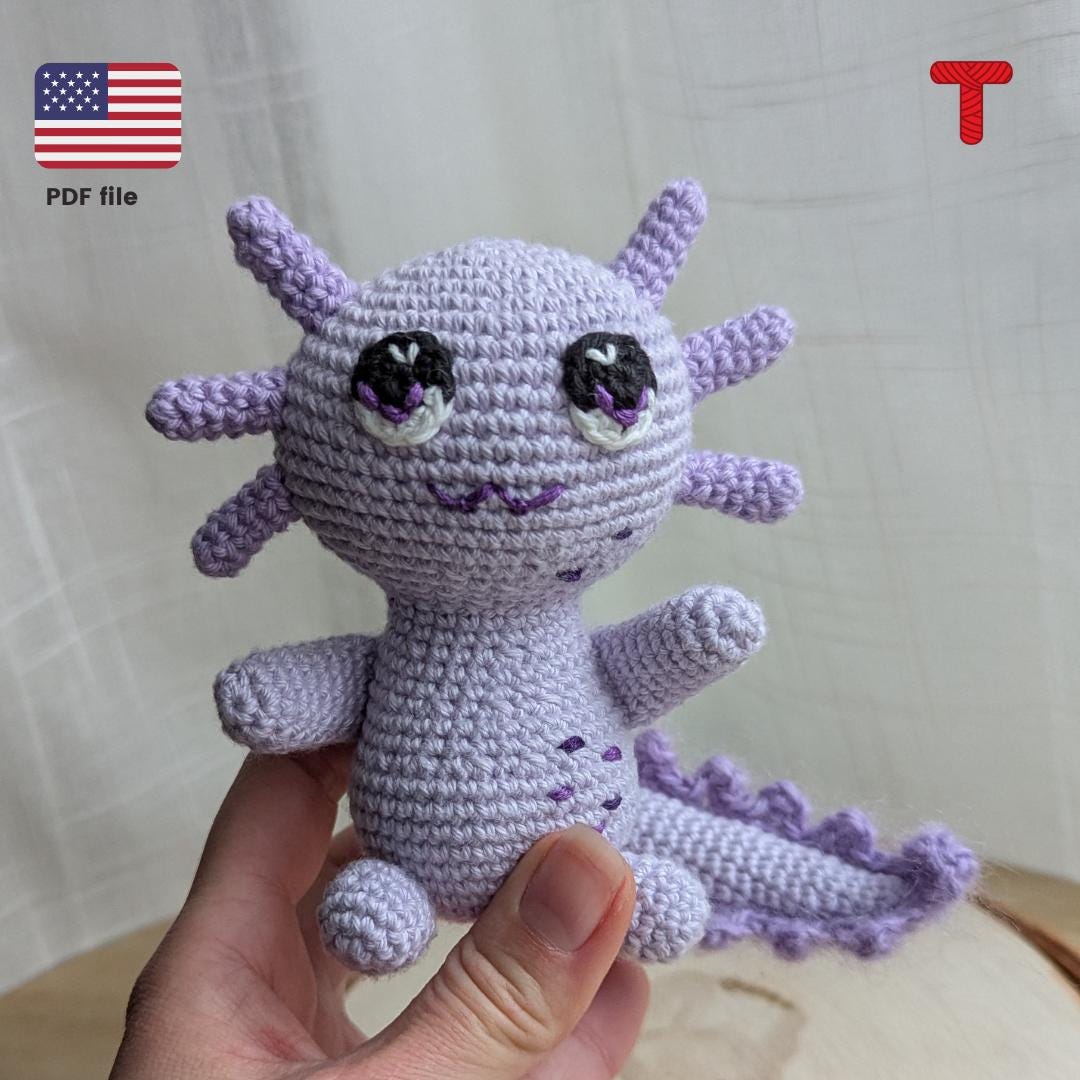 Axolotl, Axolotl Pattern, Axolotl Crochet Pattern, Axolotl Pdf, Cute ...