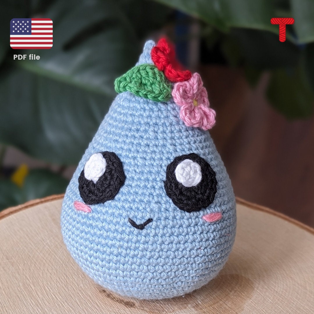 Water Drop, Crochet Pattern, Cute Water Drop, Water Drop Pdf Pattern ...
