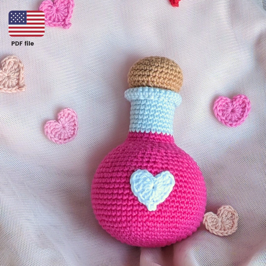 Love Potion Pattern, Crochet Love Potion, Love Potion Pdf, Valentine's ...