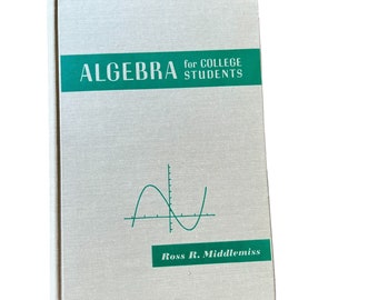 College Algebra Book - Etsy