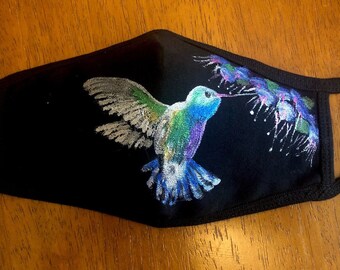 Face Mask | Custom-make With Hummingbird Print - Etsy