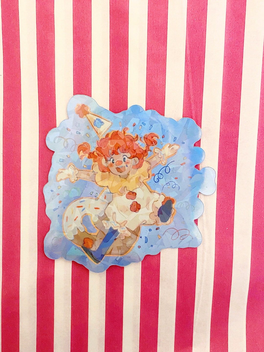 Pretzel the Clown Jump Holo Sticker - Etsy