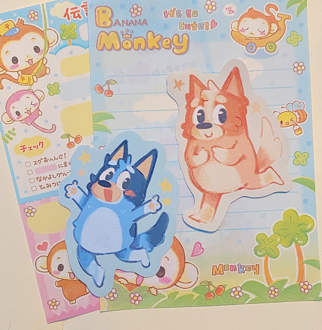 Bluey and Bingo Stickers - Etsy