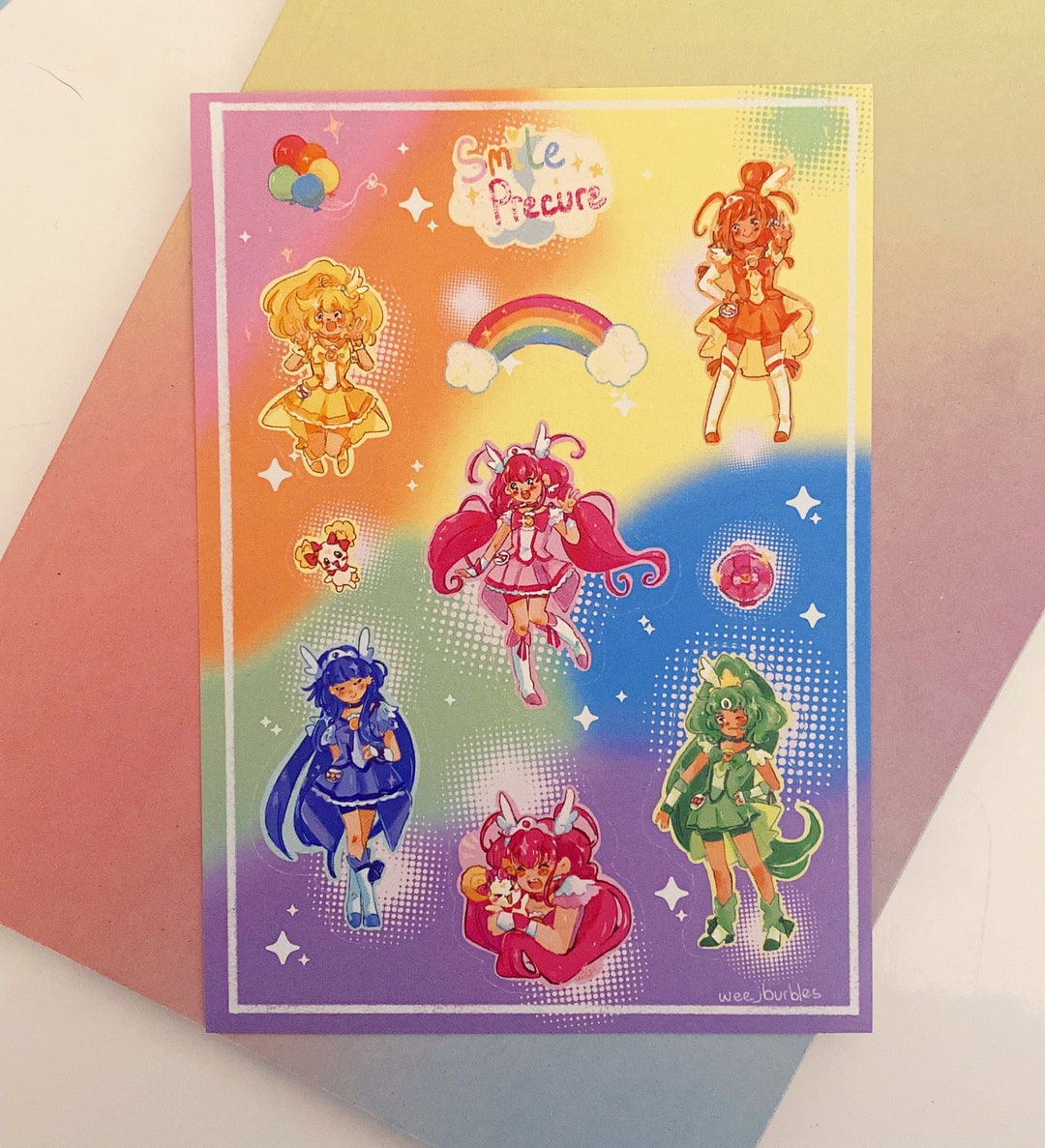 Smile Precure/glitter Force Sticker Sheet - Etsy Australia