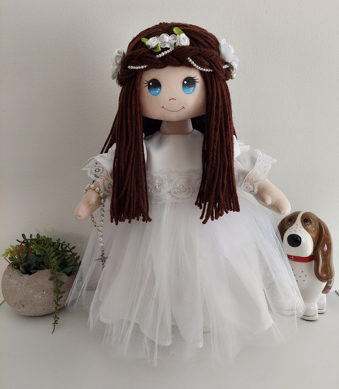 First Communion Handmade Doll, First Communion Fabric Doll Gift ...