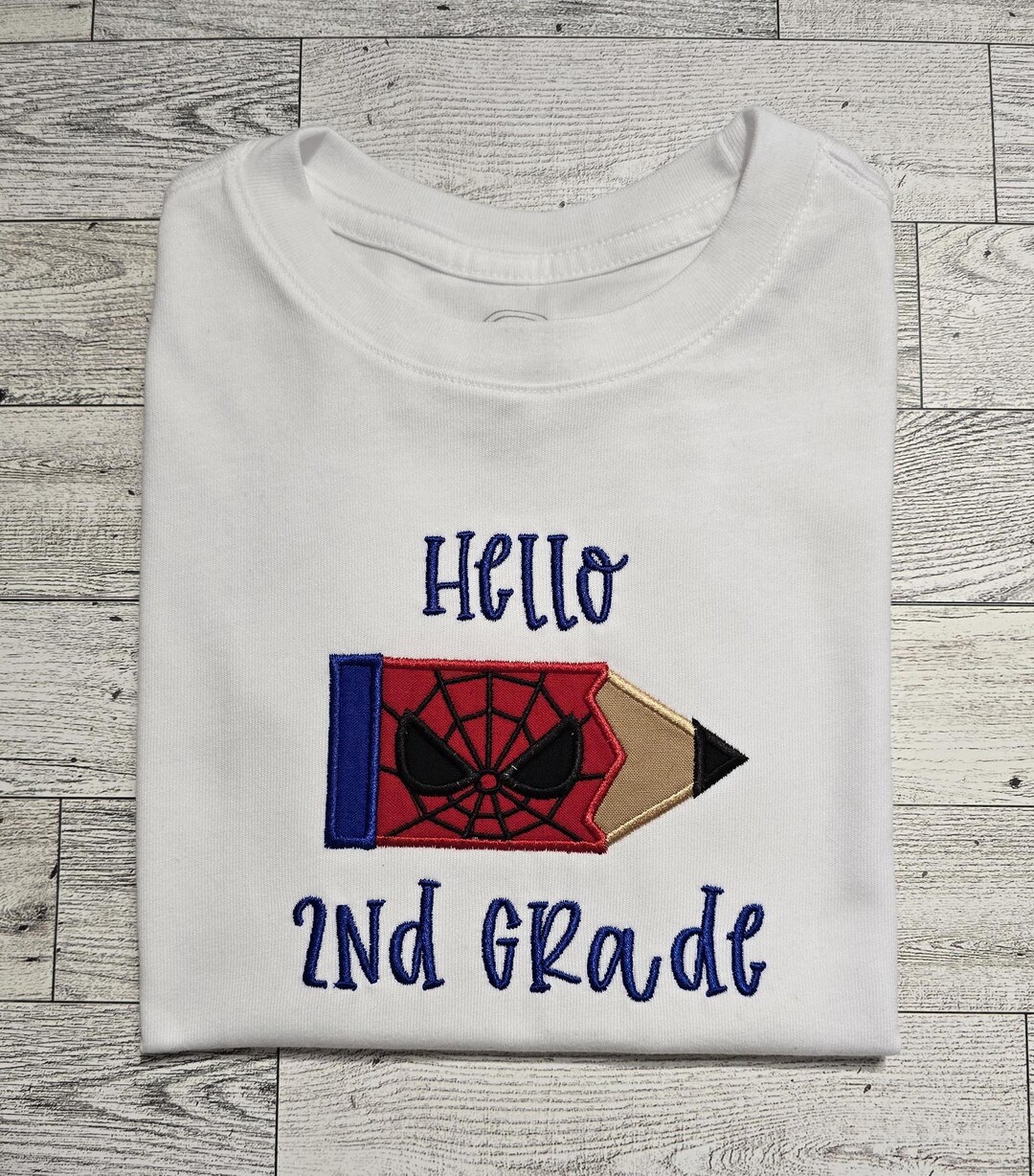 2nd Grade Superhero Pencil Shirt, Back to School Superhero Pencil Shirt ...