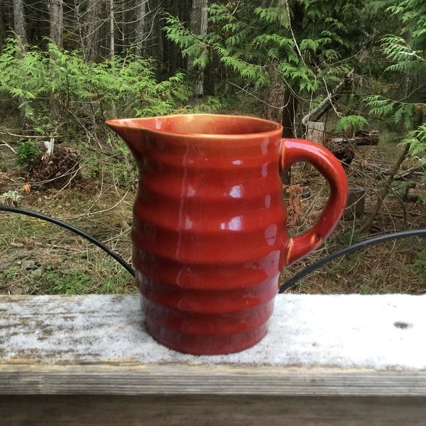 Red Ceramic Pitcher - Etsy