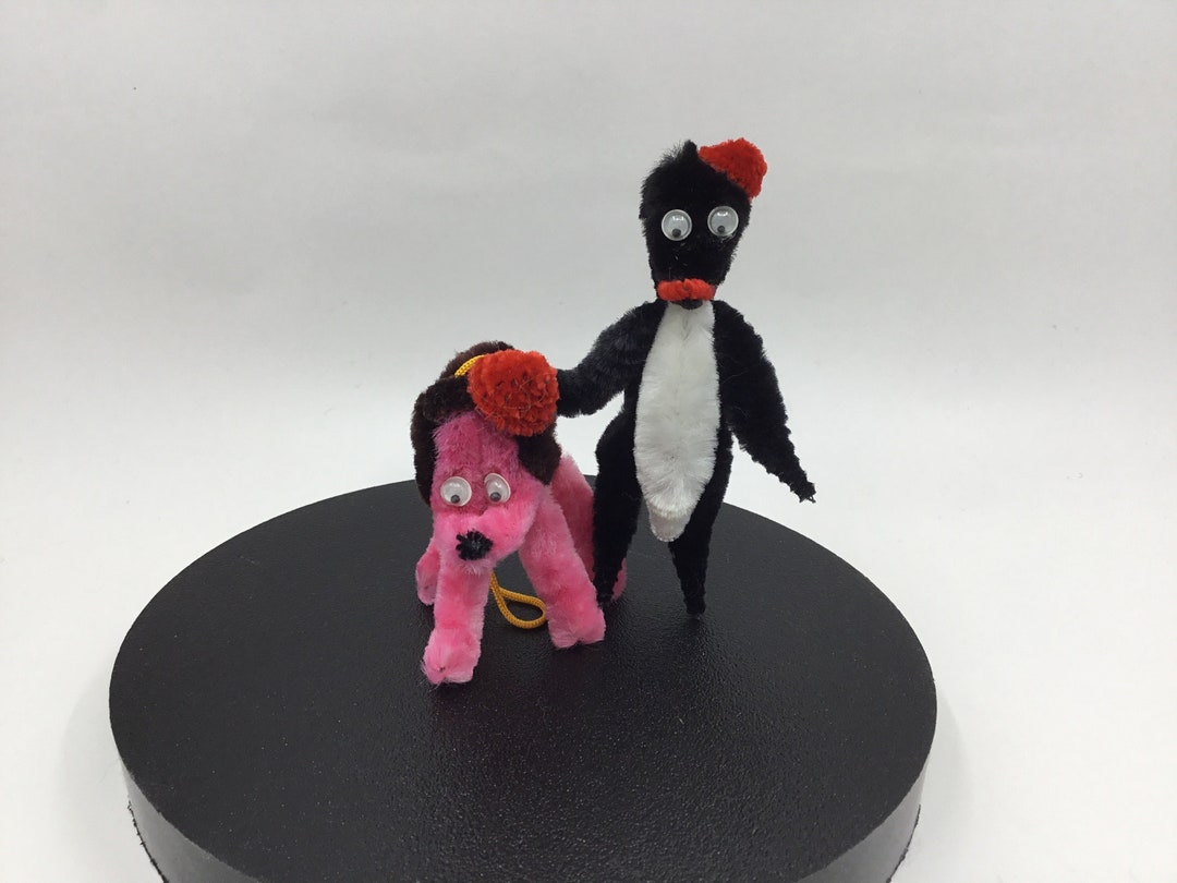 Chenille Pipe Cleaner Googly Eye Penguin and Poodle, 1949 - 1970 ...