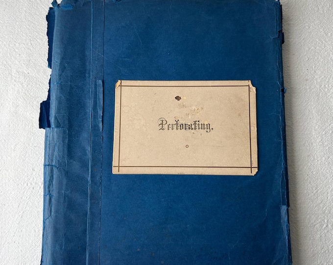Antique Paper Perforation, Perforated Paper Book, Friedrich Froebel ...