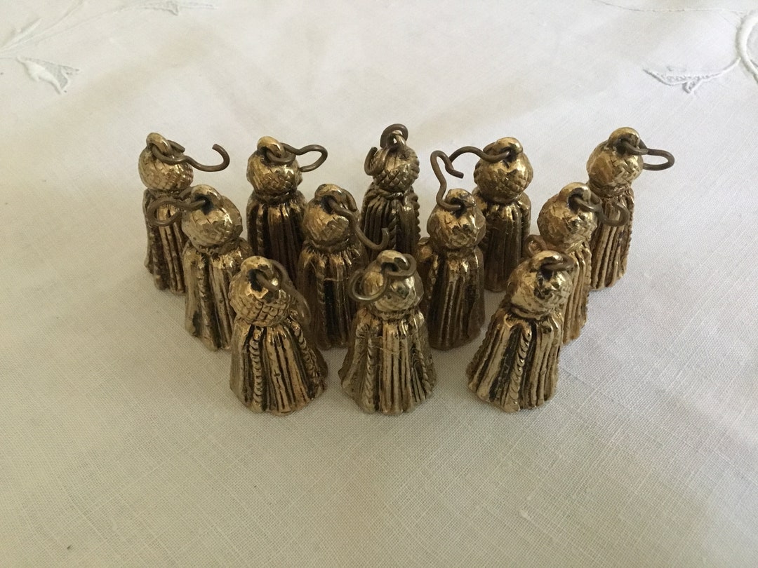 Vintage Brass Tassel Drapery Weights, Vintage Drapery Hardware, Vintage ...