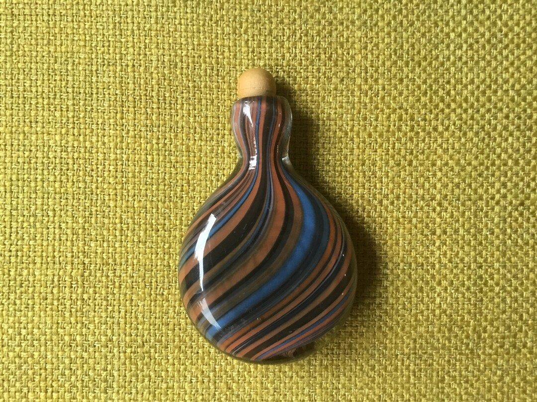 Blown Glass Snuff Bottle, Glass Snuff Bottle, Vintage Art Glass Snuff ...