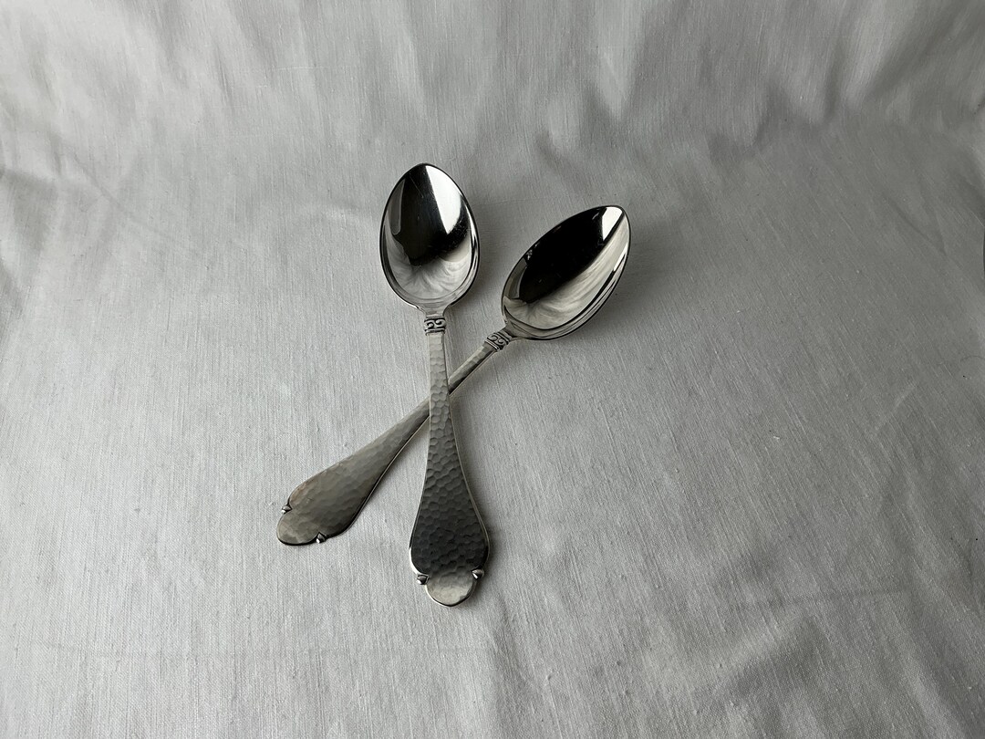 Danish Silver Serving Spoons, 1934. Danish Silver Flatware, Vintage ...