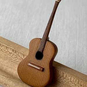 Hand Carved Miniature Maple Wood Guitar, Scale Model Wood Guitar - Etsy