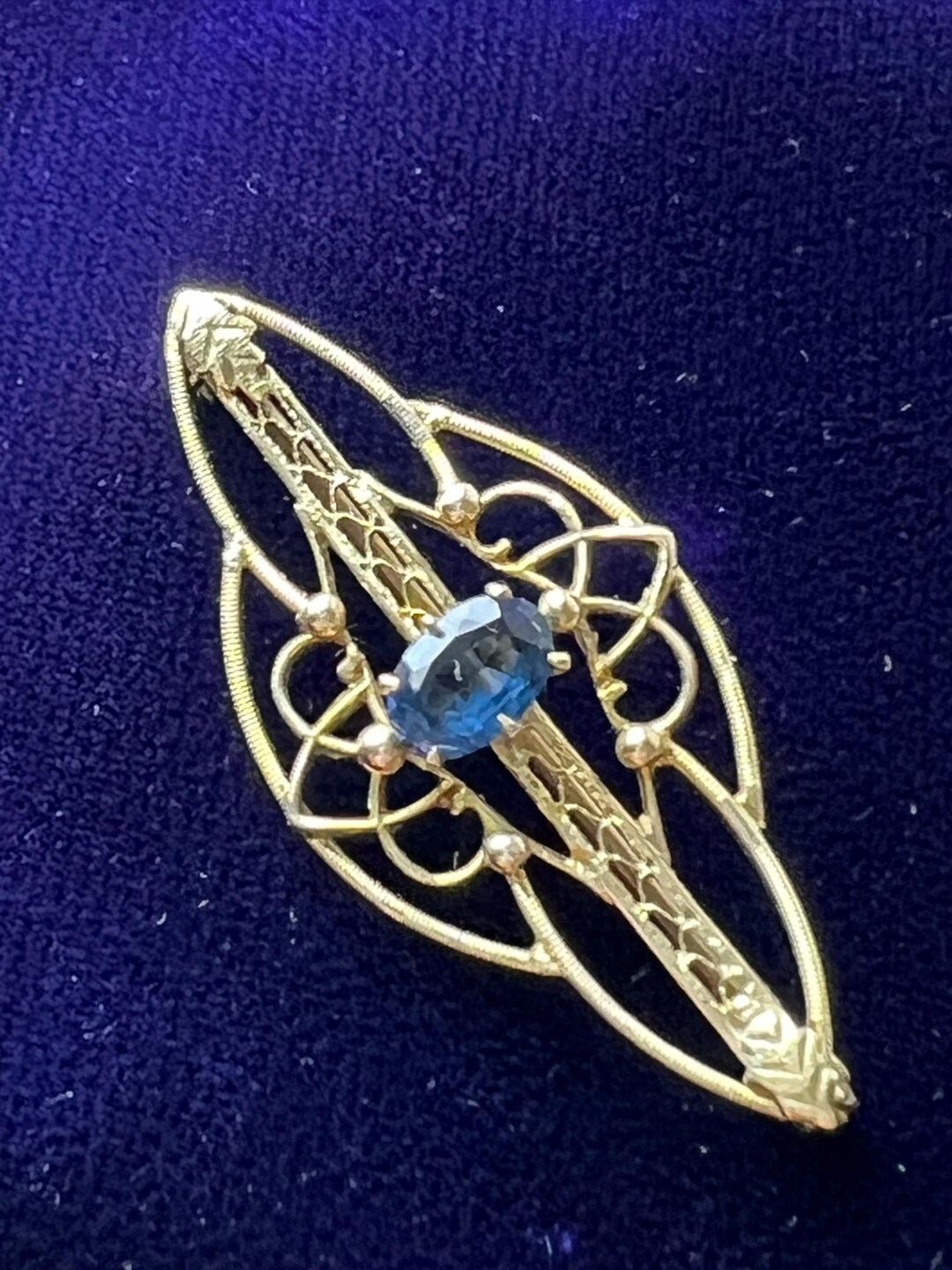 Antique 10K Gold Filigree Wire Work Brooch, Antique Gold Brooch, Gold ...