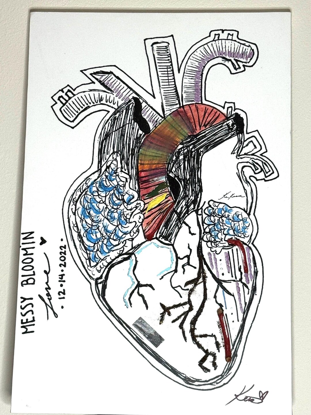 CUSTOM HEART Out of Mindcanvas - Etsy