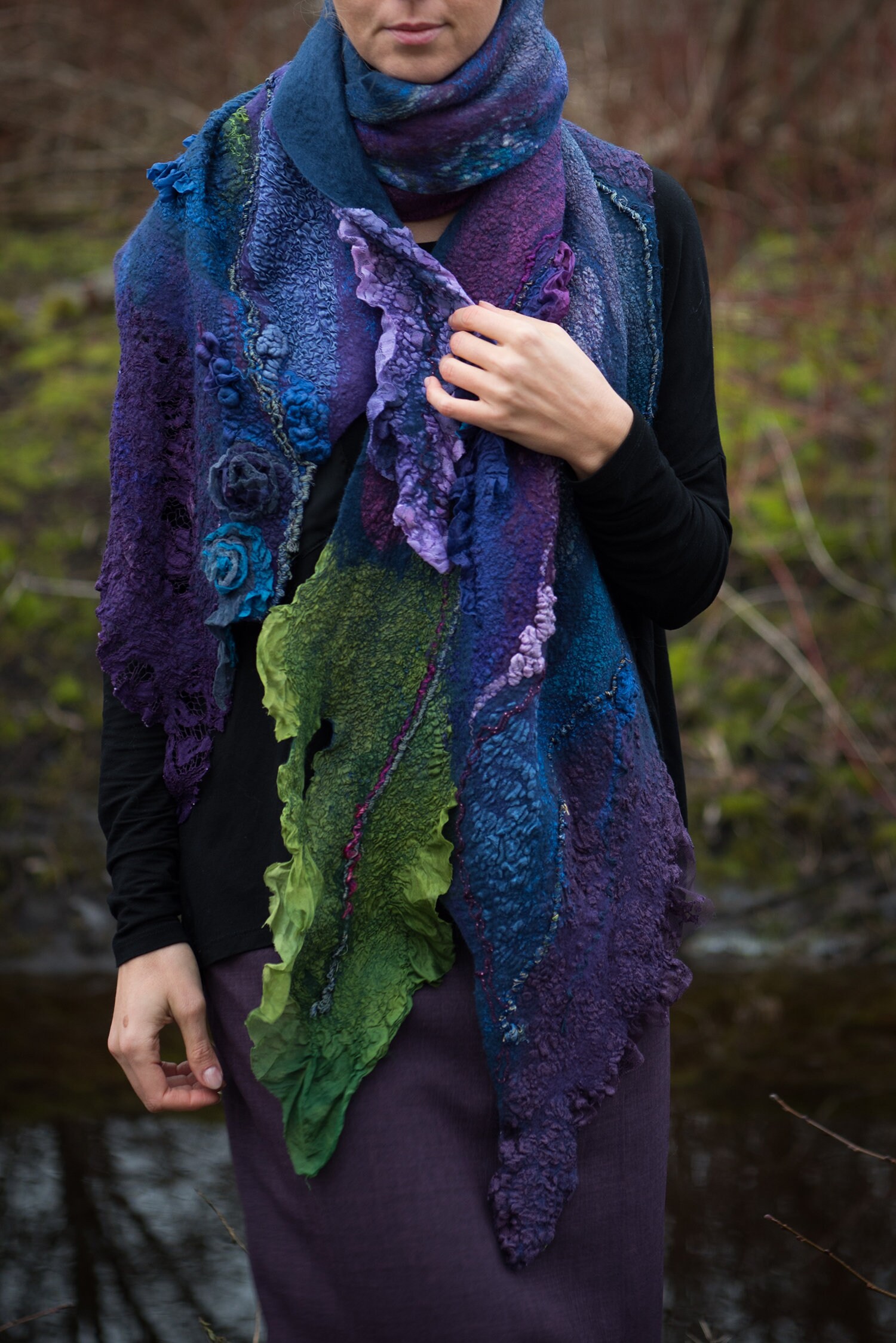 Video Tutorial for Felting Projects With Subtitles How to Make a Scarf ...