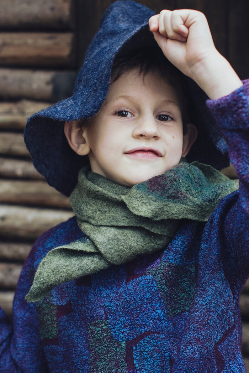 Felted Wool Coat for Boys and Girls Kids Handmade Designer Clothes - Etsy