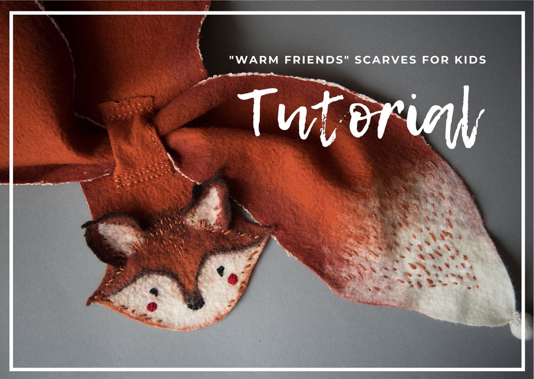 Fox Scarf Felting Tutorial Subtitles Nuno Felting Technique - Etsy