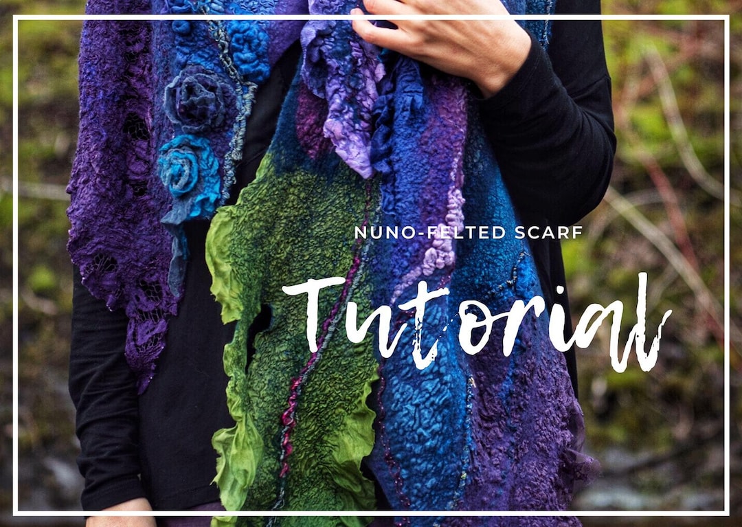 Video Tutorial for Felting Projects With Subtitles How to Make a Scarf ...