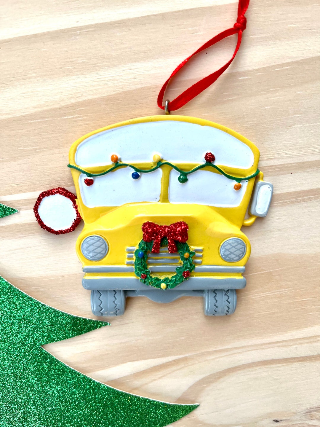 Personalized School Bus Christmas Ornament - Etsy